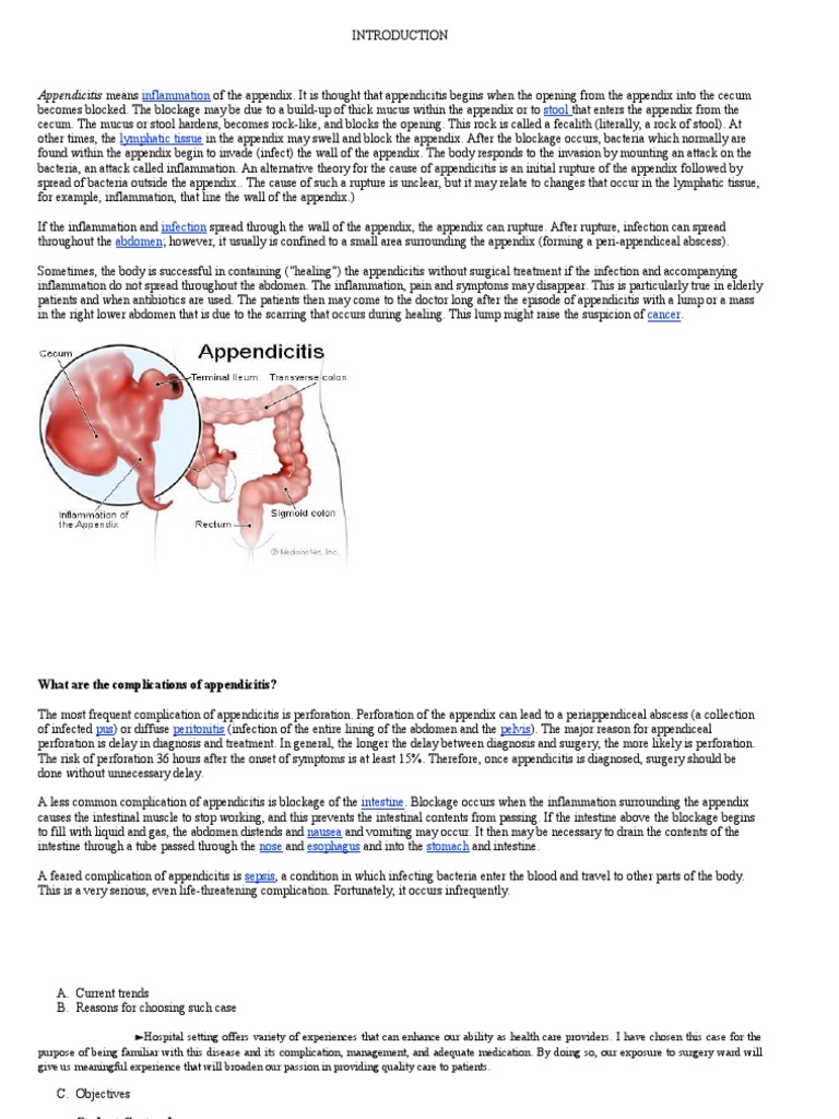 Inflammation Stool Lymphatic Tissue: Appendicitis Means | PDF | Blood ...