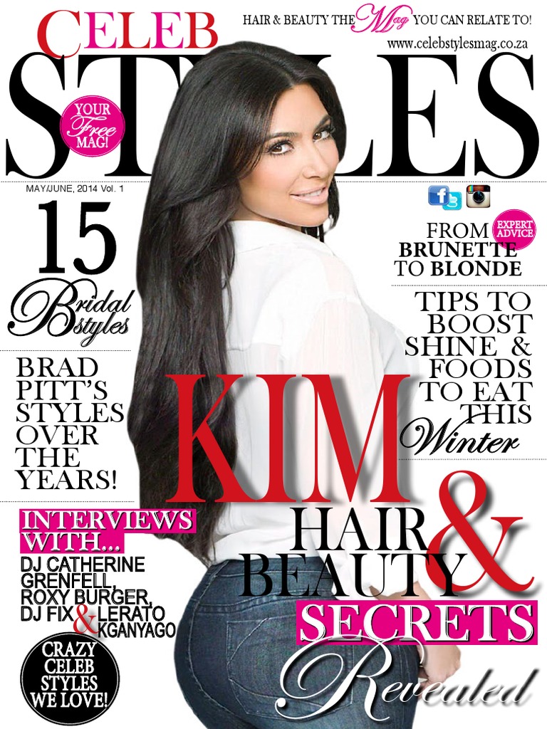 Celeb Styles Magazine May June 2014 | PDF | Human Hair | Hairdressing