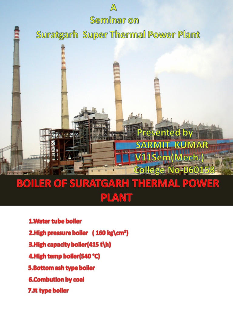 Thermal Power Plant PPT by Sarmit Kumar Beniwal | PDF