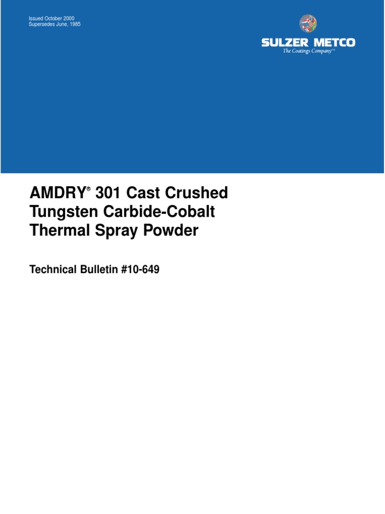 Amdry 301 10-649 | PDF | Tungsten | Applied And Interdisciplinary Physics