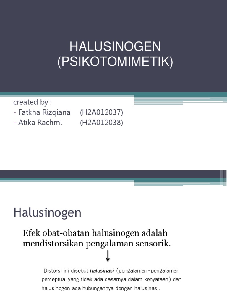 Halusinogen (Psikotomimetik) | PDF