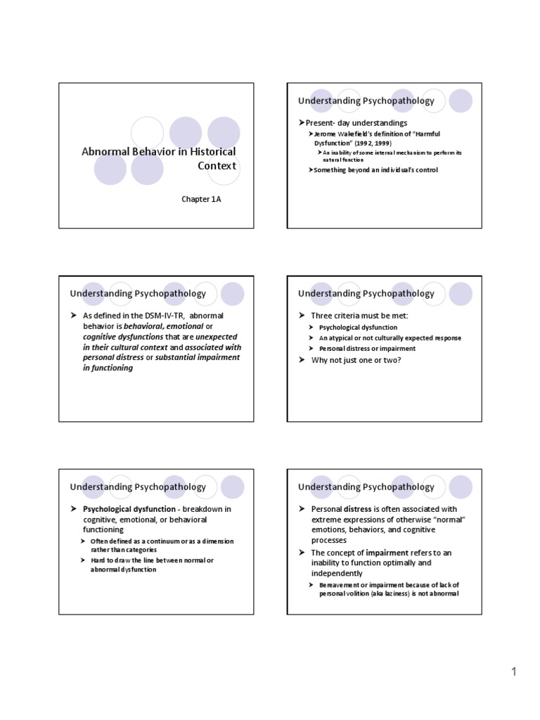 Historical Perspectives on Abnormal Behavior | PDF | Psychoanalysis ...