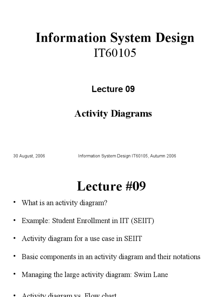 Information System Design: Activity Diagrams | PDF | Use Case ...