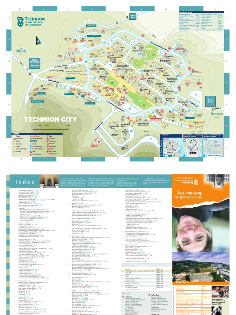 Technion Campus Map | PDF | Engineering | Science And Technology