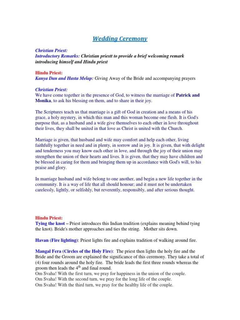 Script what does the priest say at a wedding | Beachweddingtips.com