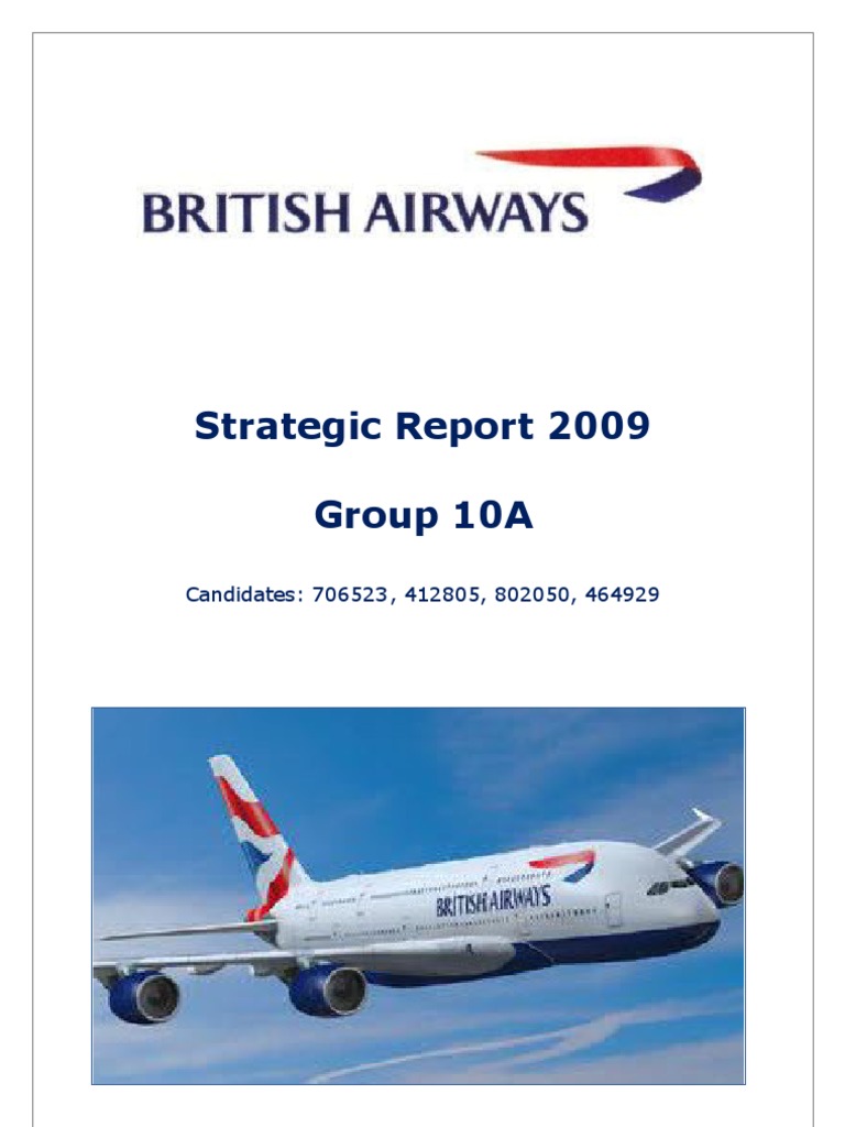 British Airways Strategic Plan 2009 | PDF | Airlines | Strategic Management