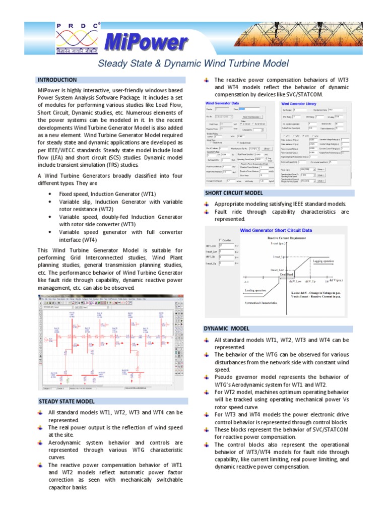 A Comprehensive Guide to Modeling Steady State and Dynamic Wind Turbine ...