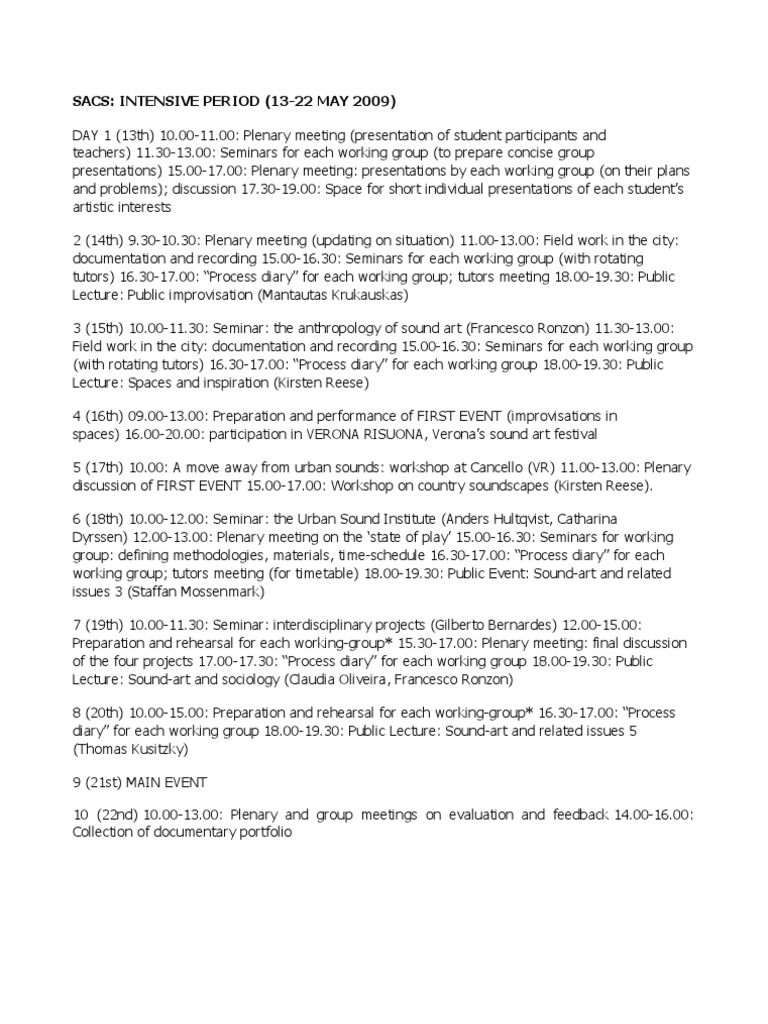 Daily Programme | PDF | Cognition | Science