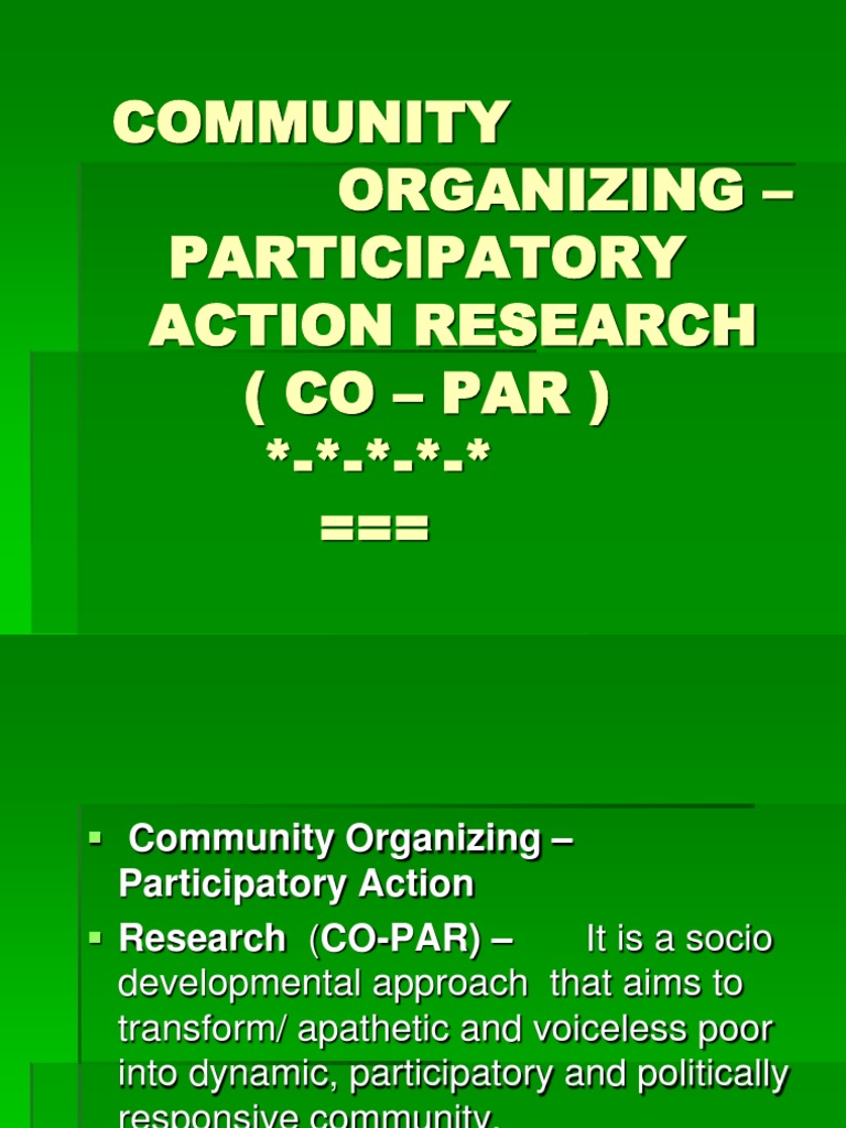 COPAR Phases | Community Organizing | Leadership