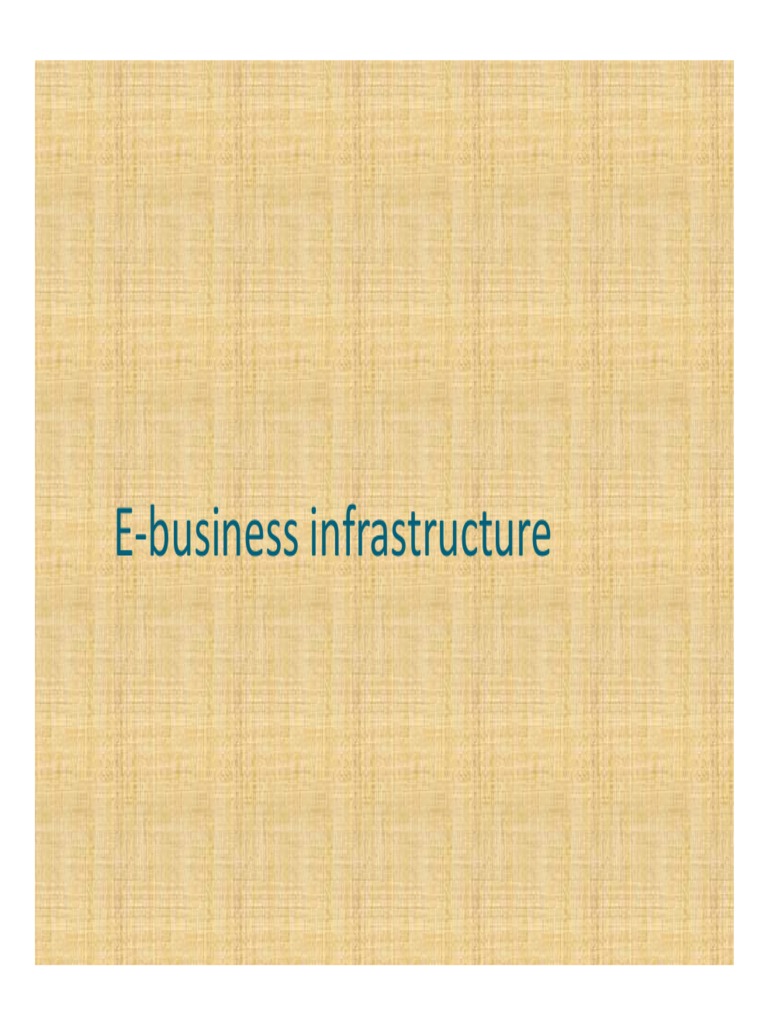 E-Business Infrastructure (Compatibility Mode) | PDF | Electronic ...