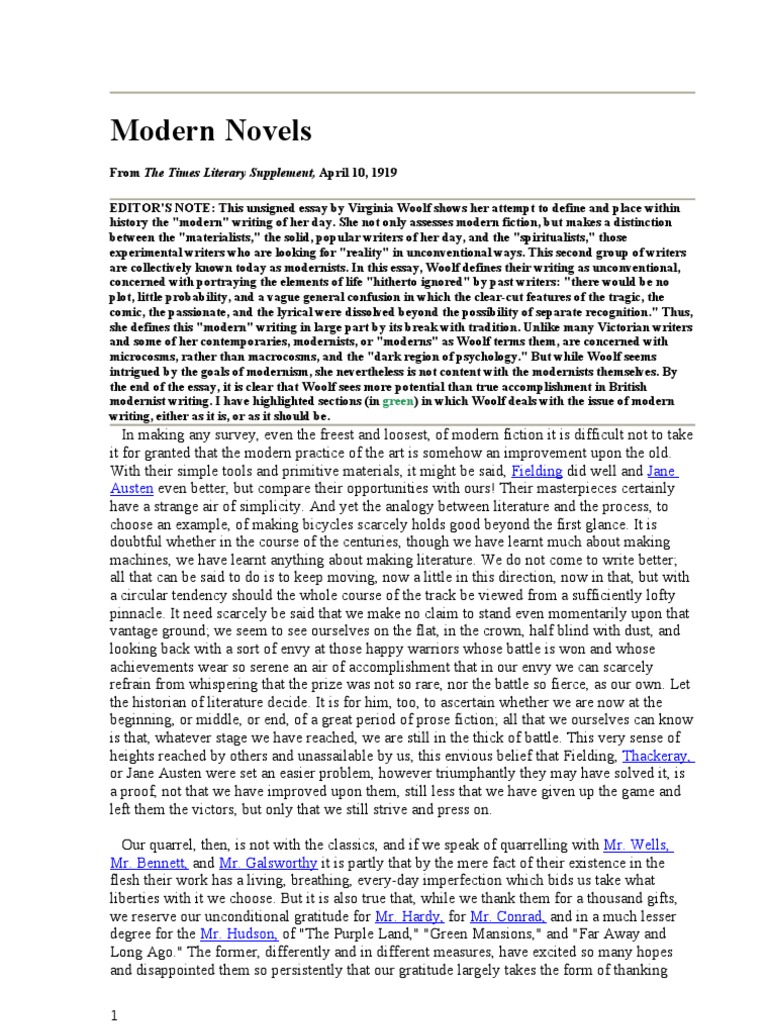 Modern Novels: Fielding Jane Austen | PDF | Virginia Woolf | Modernism
