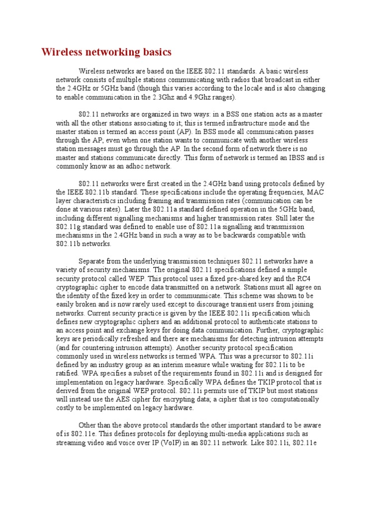 Wireless Network | PDF | Wireless Lan | Wireless Access Point