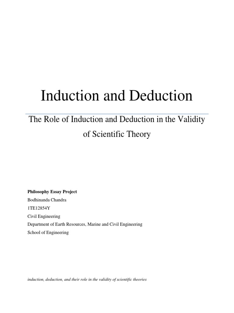 Induction and Deduction: The Role of Induction and Deduction in The ...