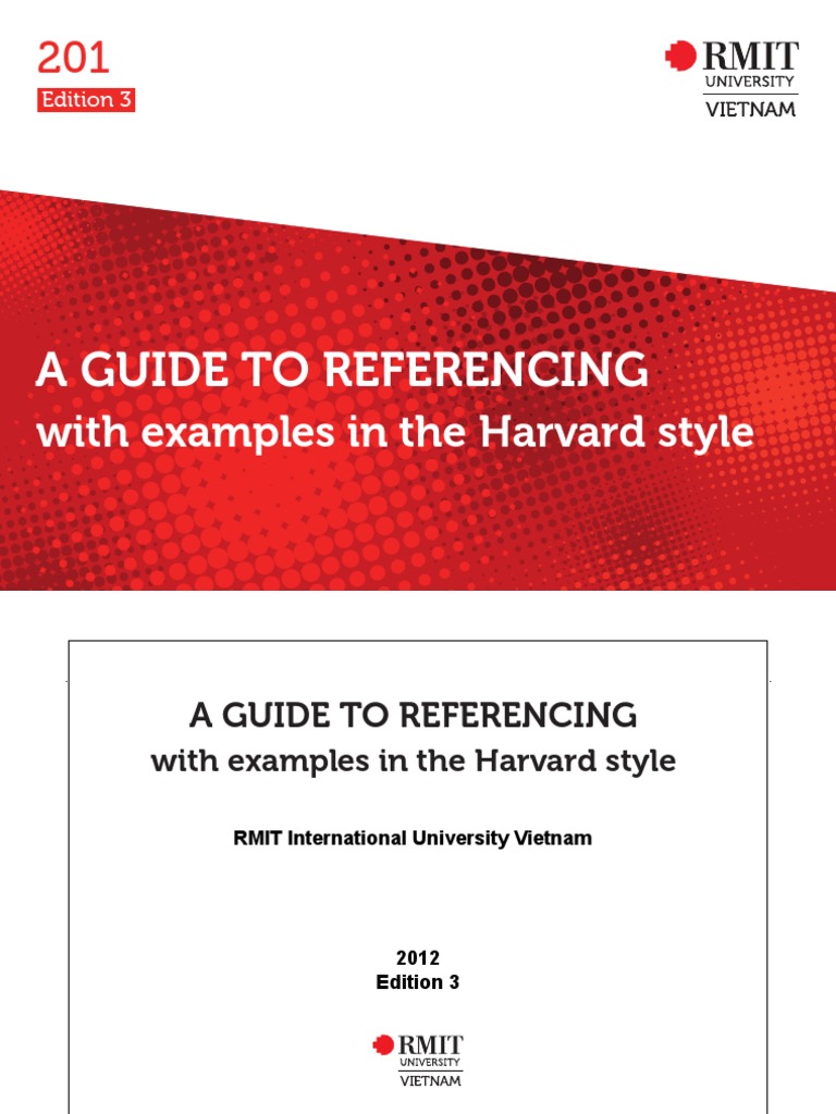 Harvard Referencing Guide - RMIT | Citation | Reference