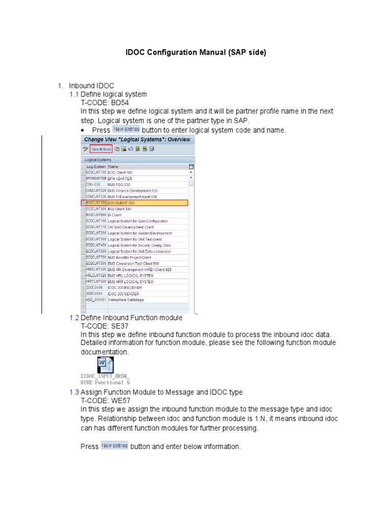 Sap Idoc Configuration Guide Pdf Information Technology Management