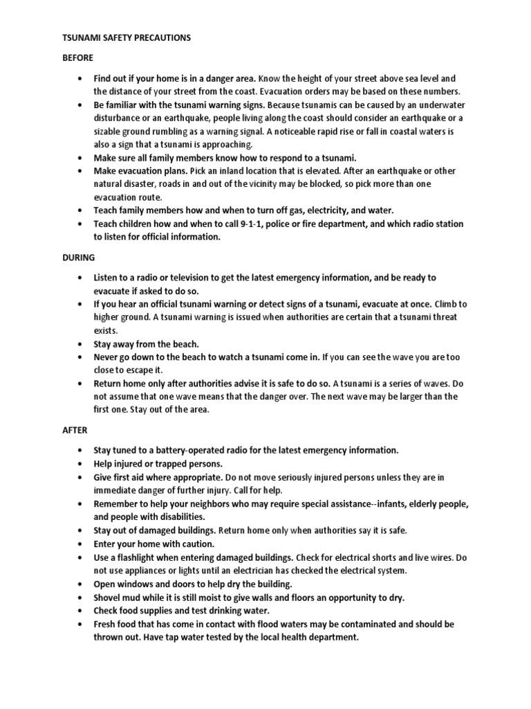 Key Steps for Tsunami Preparedness, Response, and Recovery: A ...