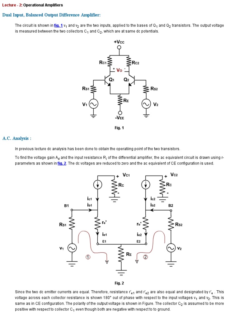 Dual Input, Balanced Output Difference Amplifier | PDF | Amplifier ...
