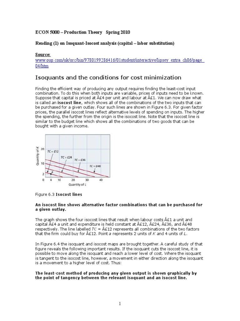 Isoquant Isocost | PDF | Business Economics | Economies