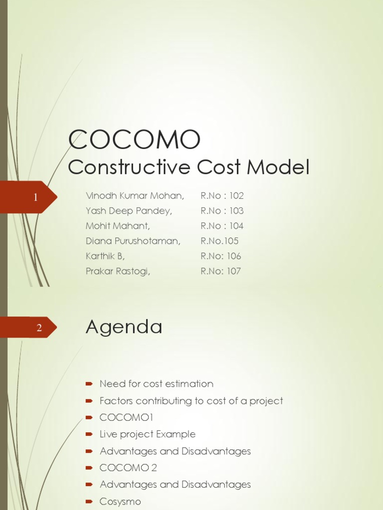 COCOMO Model | PDF | Software Engineering | Computing