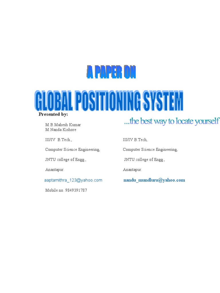 Global Positioning System | PDF | Global Positioning System | Navigation