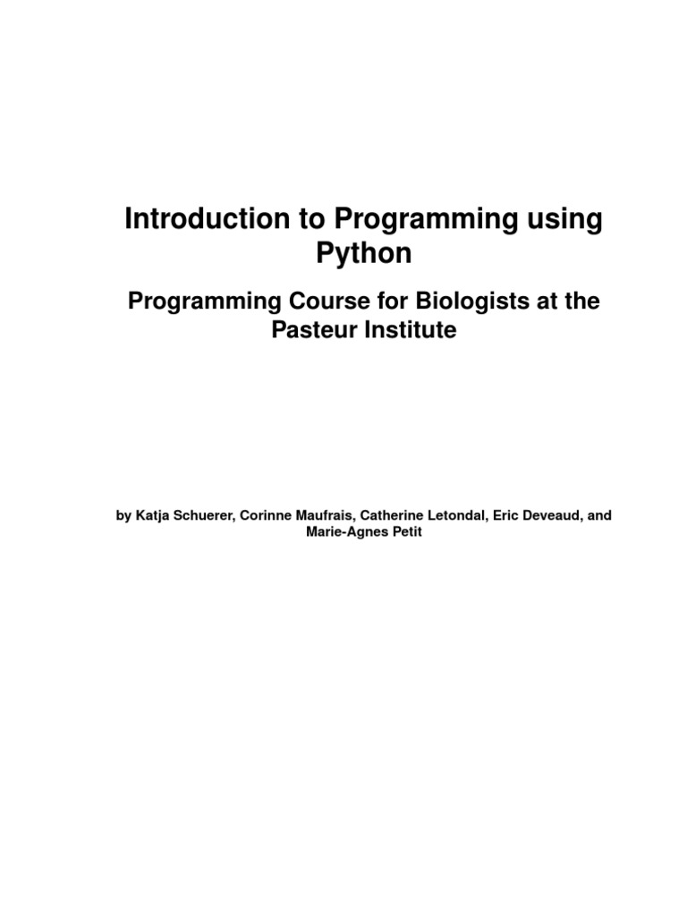 Introduction To Programming Using Python | PDF | Parameter (Computer ...