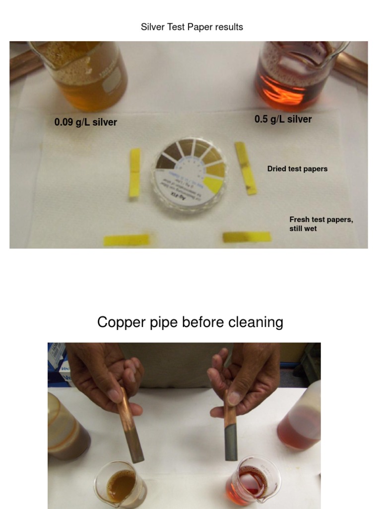 Copper Pipe Cleaning and Silver Test Results | PDF