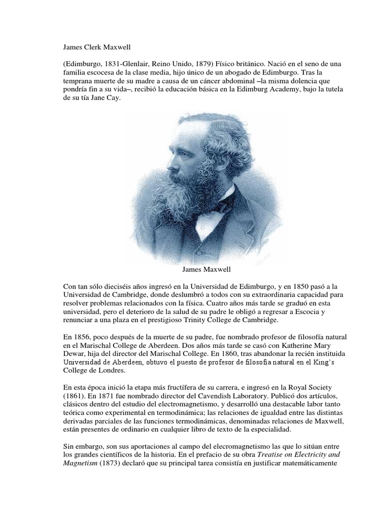 Modelo Atomico De James Clerk Maxwell Maxwell: A New Vision Of The