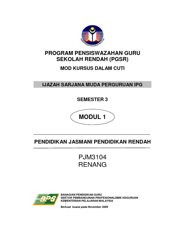 Modul Renang untuk Guru Sekolah Rendah | PDF | Karier & Perkembangan ...