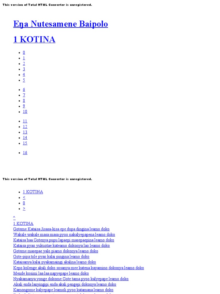 Enga - Ena Bible Papua New Guinea | PDF