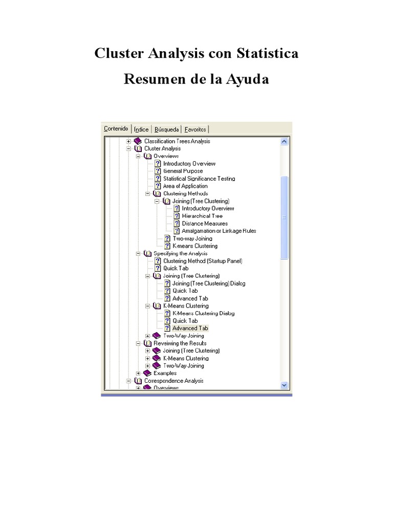 Cluster Analysis Con Statistica Resumen de La Ayuda | Download Free PDF | Cluster Analysis ...