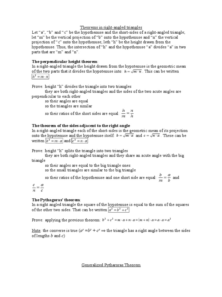The Perpendicular Height Theorem:: H N M H | Download Free PDF ...