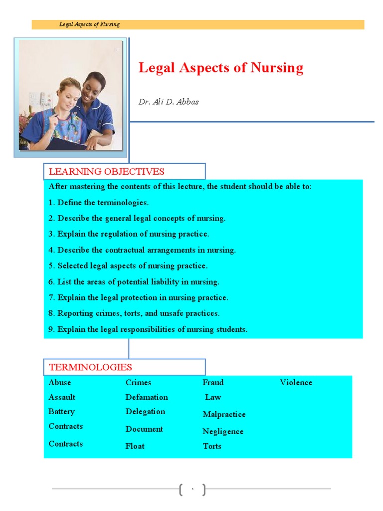 Legal Aspects of Nursing | Tort | Nursing