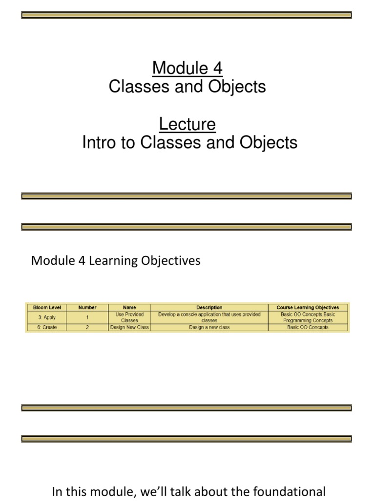 Understanding Classes and Objects in OOP | PDF | Career & Growth | Computers