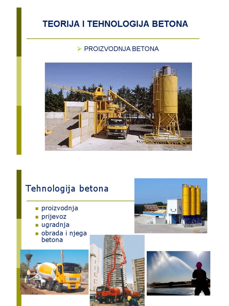 Transport Ugradnja Njegovanje Betona | PDF