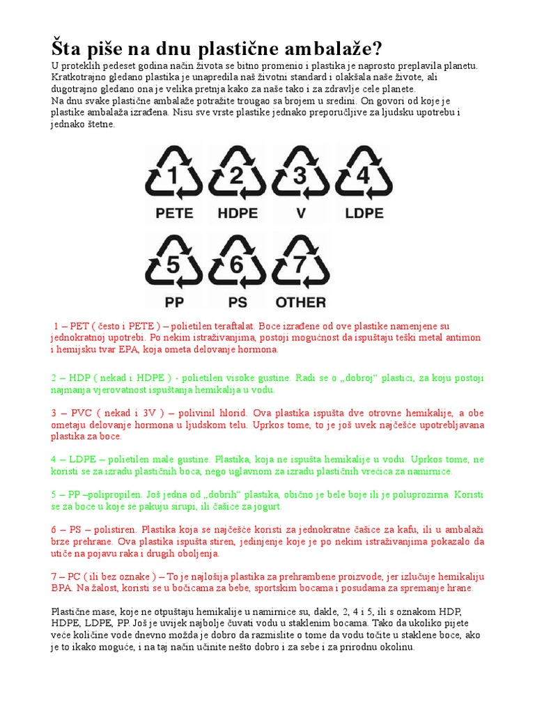 Vrste Plastike | PDF