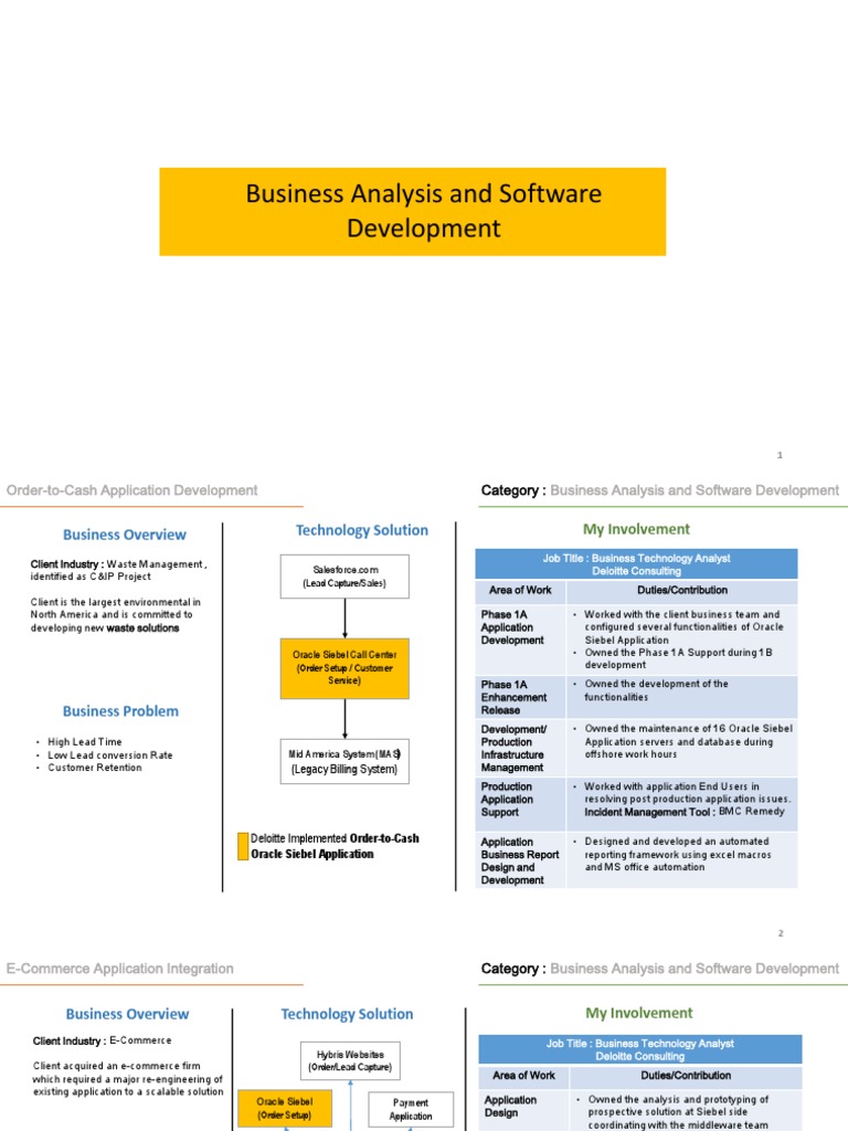 Business Analysis and Software Development | Download Free PDF ...