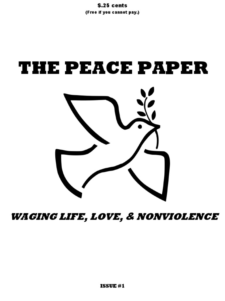 The Peace Paper Issue 1 | PDF | Nonviolence | Peace