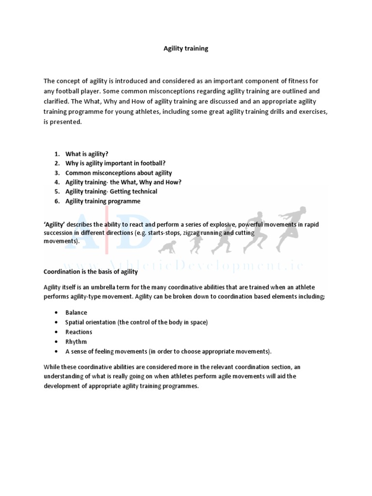 Agility Training Draft | PDF | Physical Fitness | Strength Training