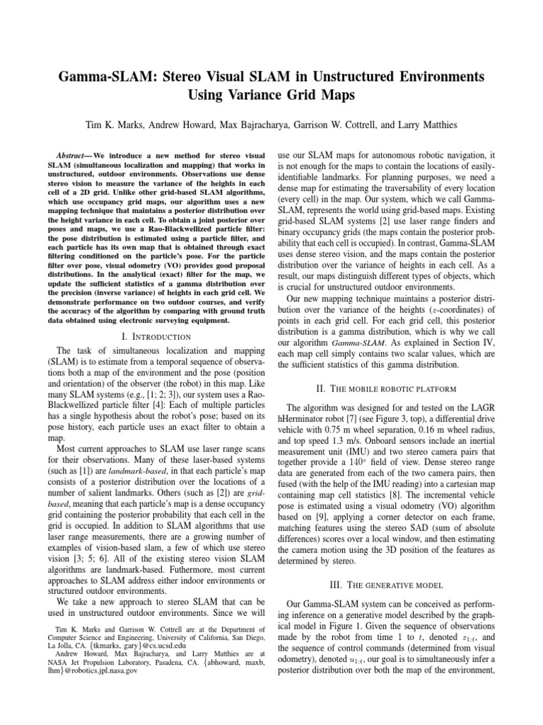 Gamma-SLAM: Stereo Visual SLAM in Unstructured Environments Using ...