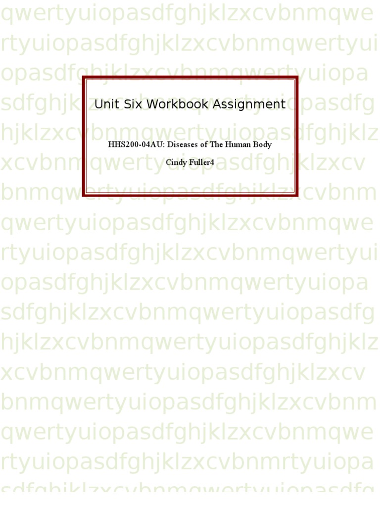 Finished Ready To Submit Unit 6 Workbook Assignment | PDF ...