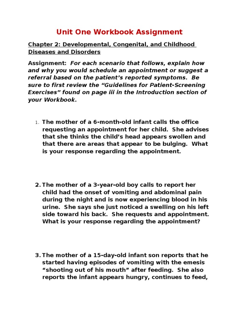 Unit 1 Workbook Assignment | PDF