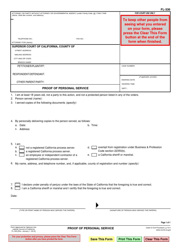 Proof of Service | PDF