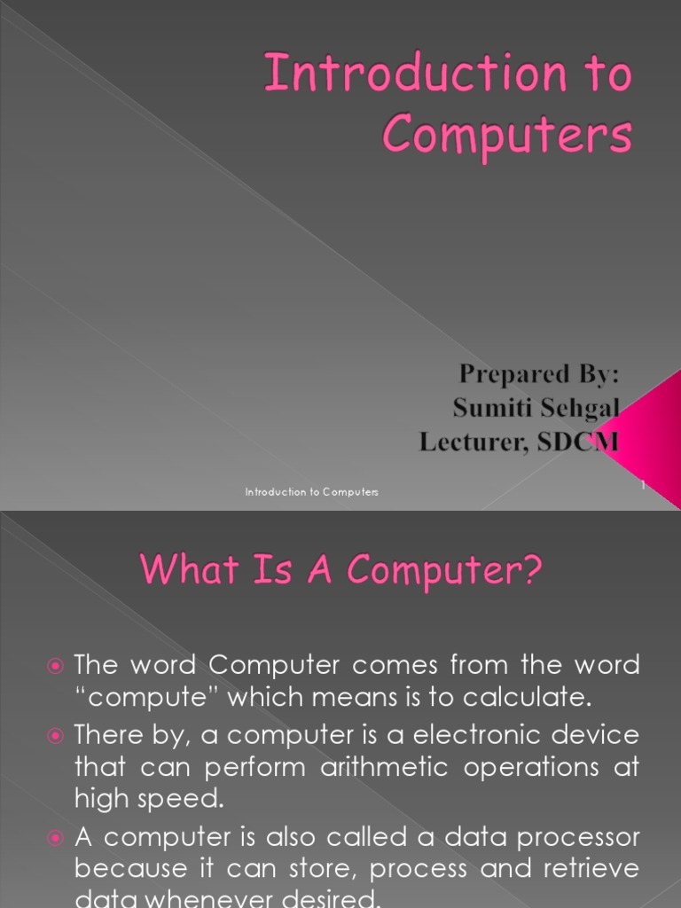 Computers | PDF | Computer Data Storage | Input/Output