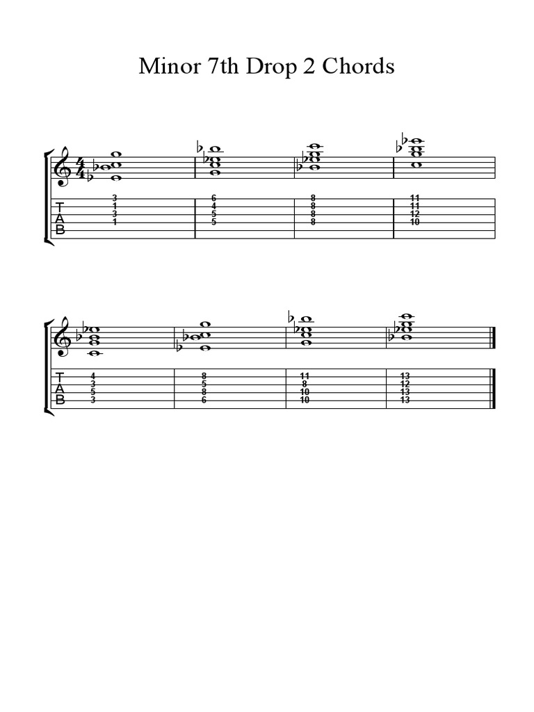 Drop 2 Minor 7th Chords | PDF