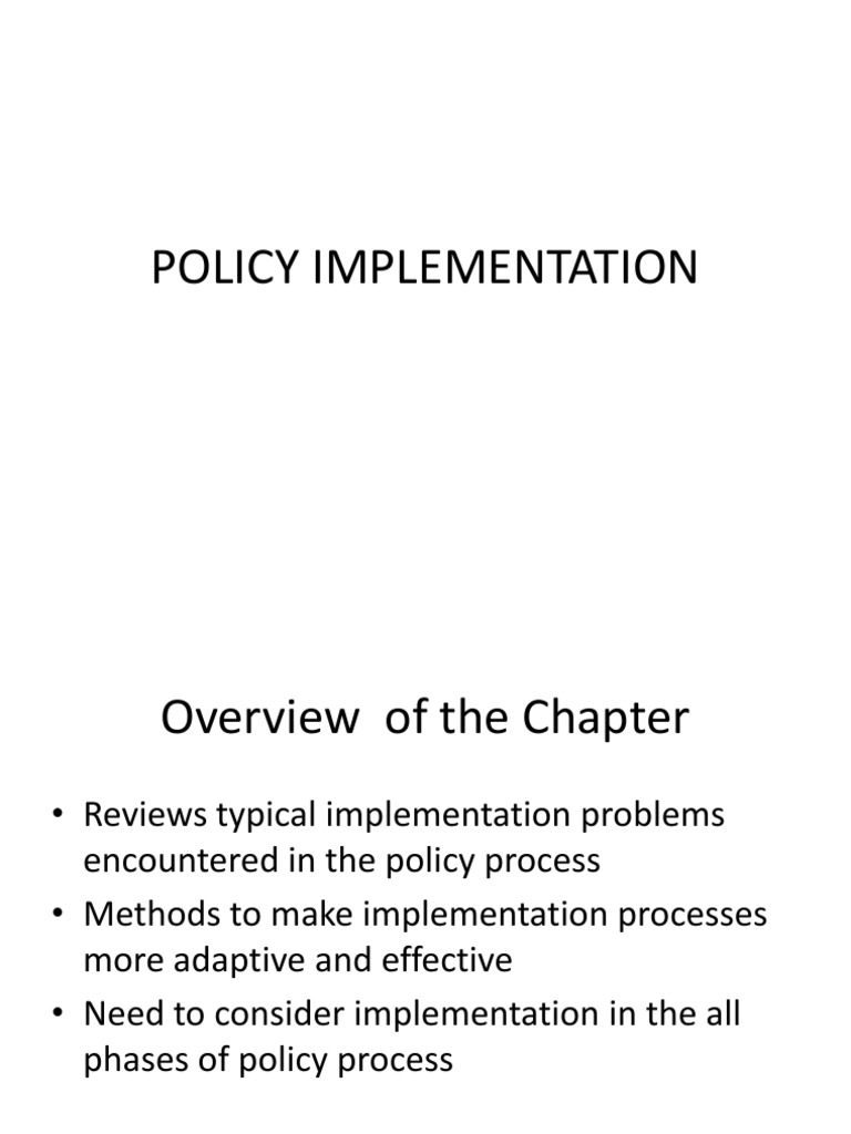 Policy Implementation | PDF | Top Down And Bottom Up Design | Policy