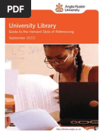 Guide To The Harvard Style of Referencing: Anglia Ruskin University ...