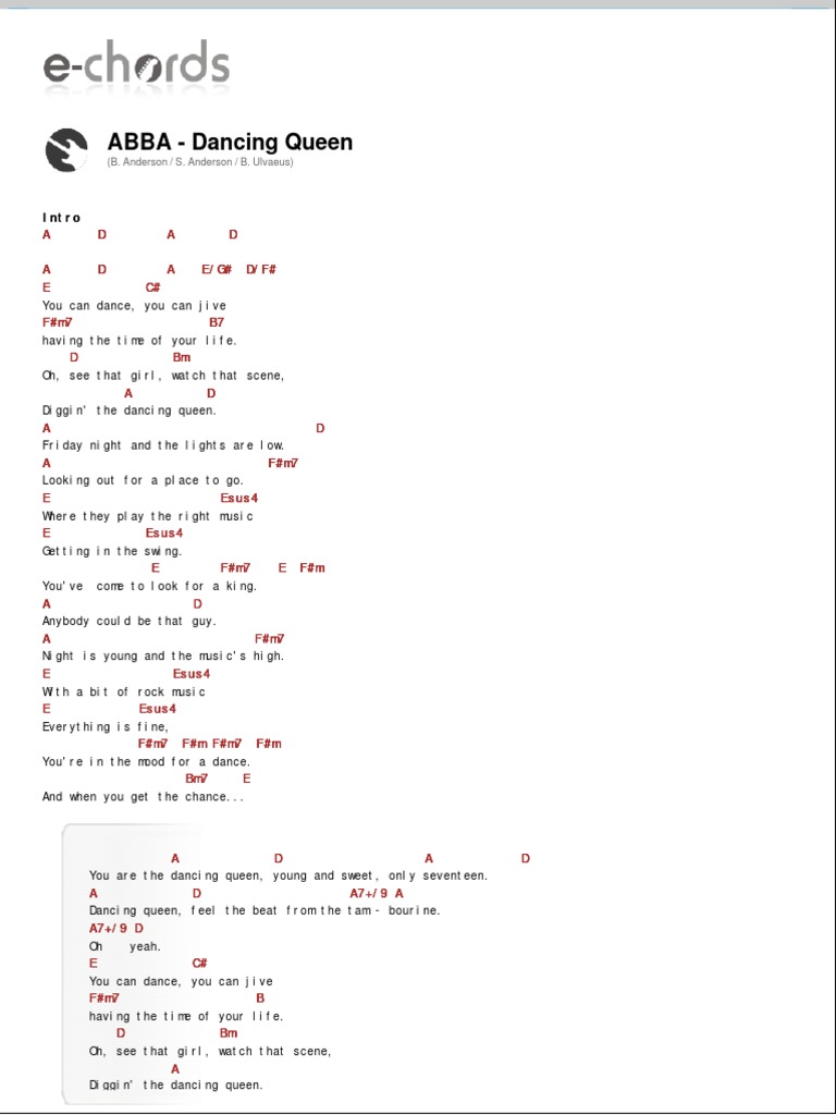 Dancing Queen Akkorde | PDF | Sports
