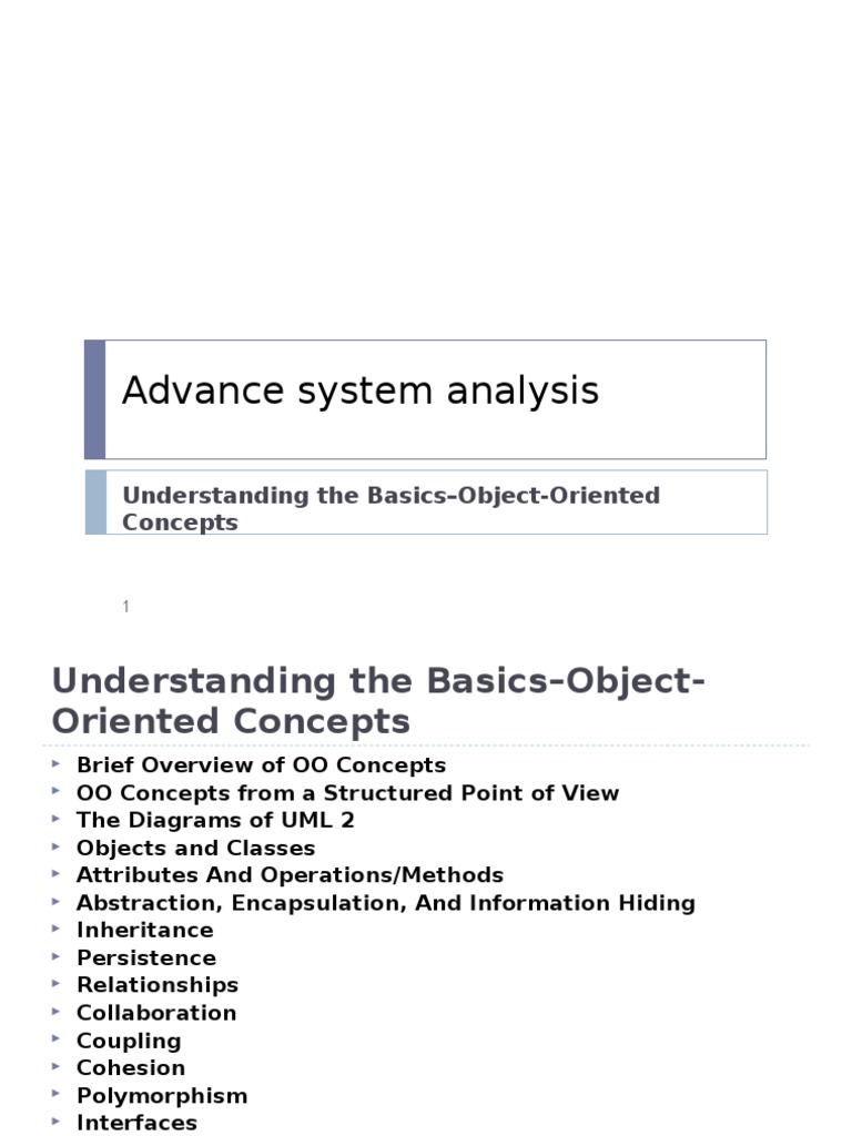 Advance System Analysis l2 | PDF | Class (Computer Programming ...