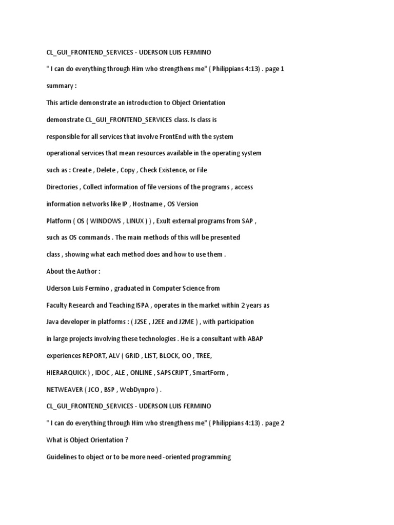 CL Gui Frontend Services | PDF | Class (Computer Programming) | Object (Computer Science)