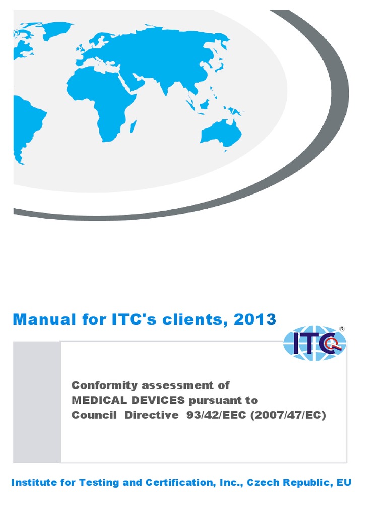ITC - Manual For Conformity Assessment | Download Free PDF | Medical ...